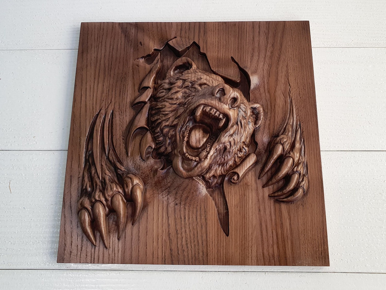 Angry Celtic Bear Celtic Wood Carving Viking Carving Celtic - Etsy