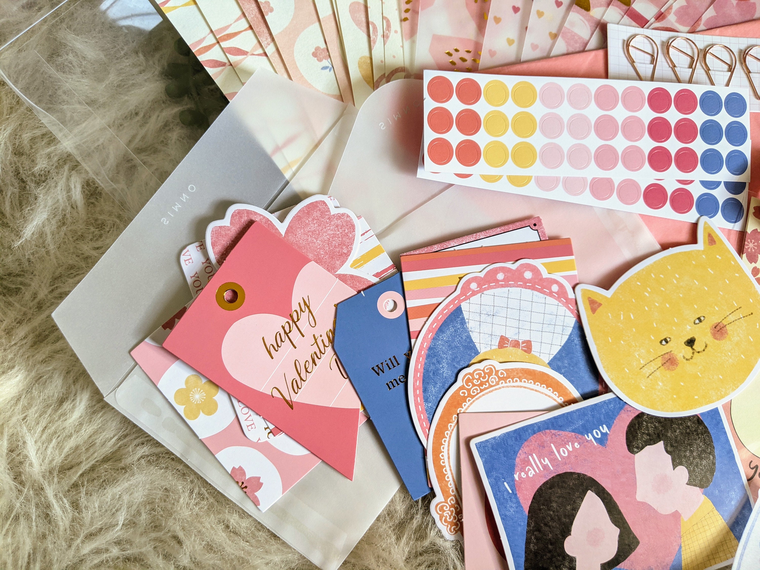 107 Pieces of Kawaii Japanese Stickers and Papers Colorful | Etsy