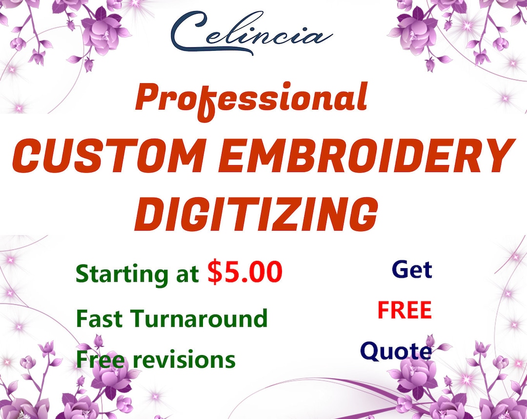 Custom Embroidery Digitizing /custom Logo Digitizing /custom Embroidery ...