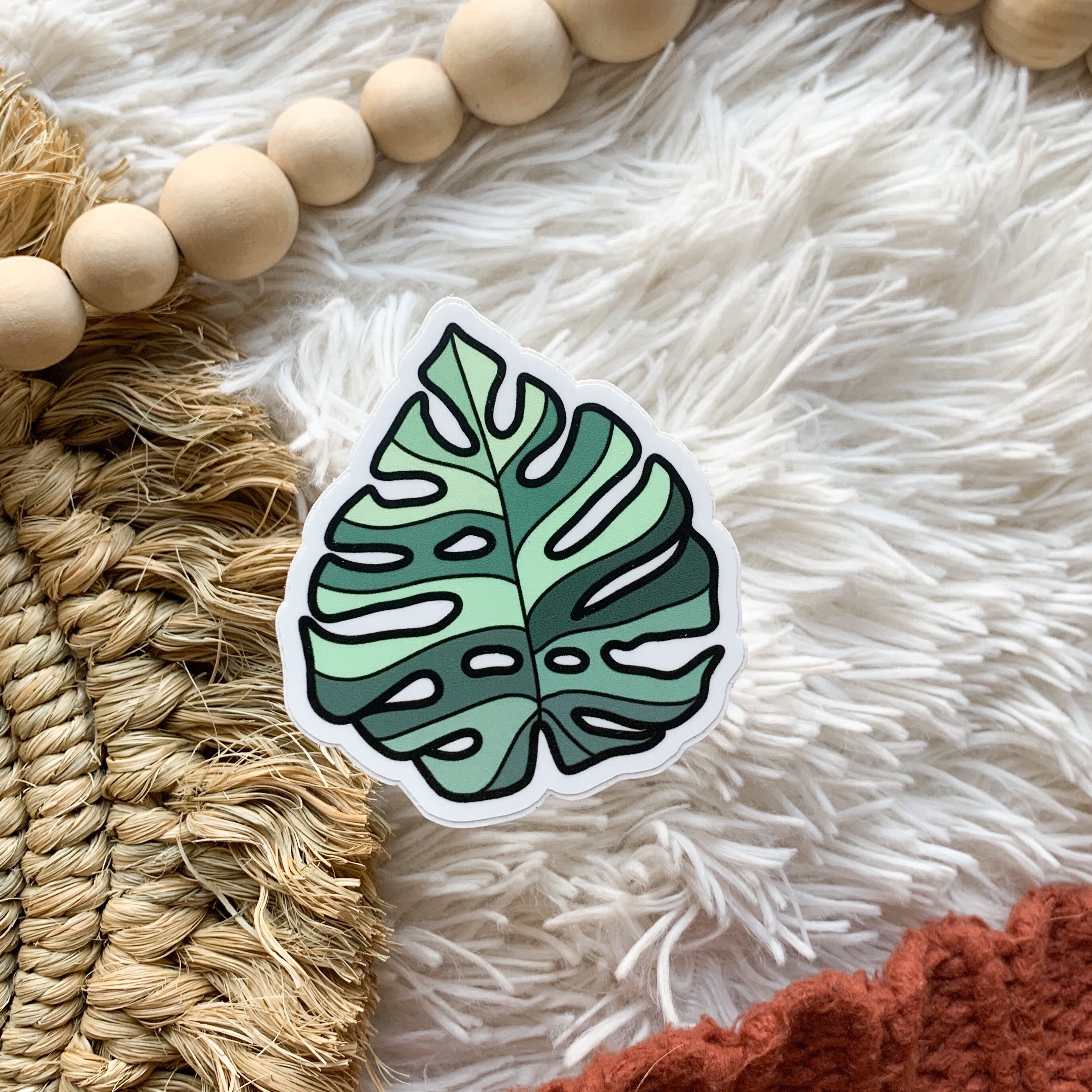 Palm Leaf Sticker | Etsy