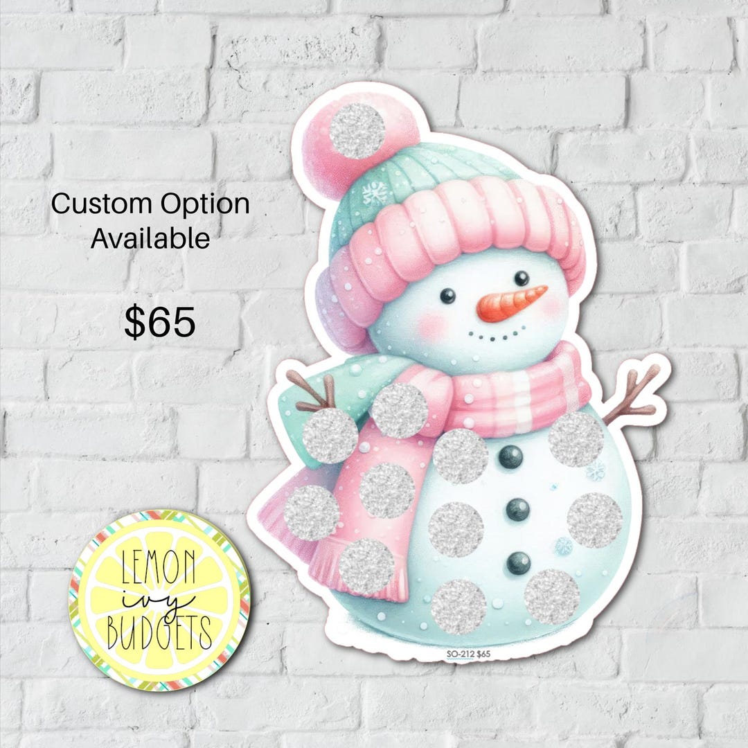 Snowman Scratch off Savings Challenge: Christmas Holiday Budget - Etsy