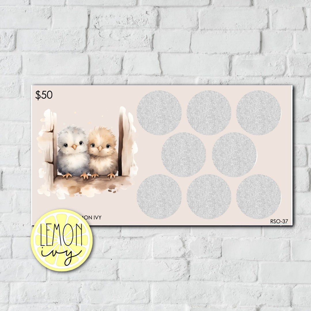 Baby Birds Scratch off Savings Challenge, Bird Savings Challenge ...