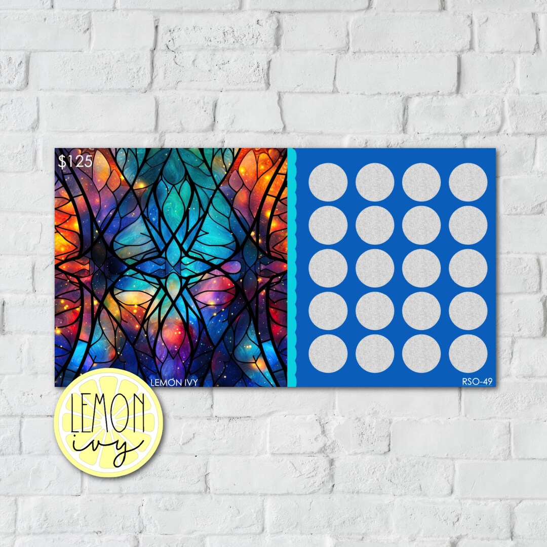 Stained Glass Scratch off Savings Challenge, Savings Challenge, Savings ...