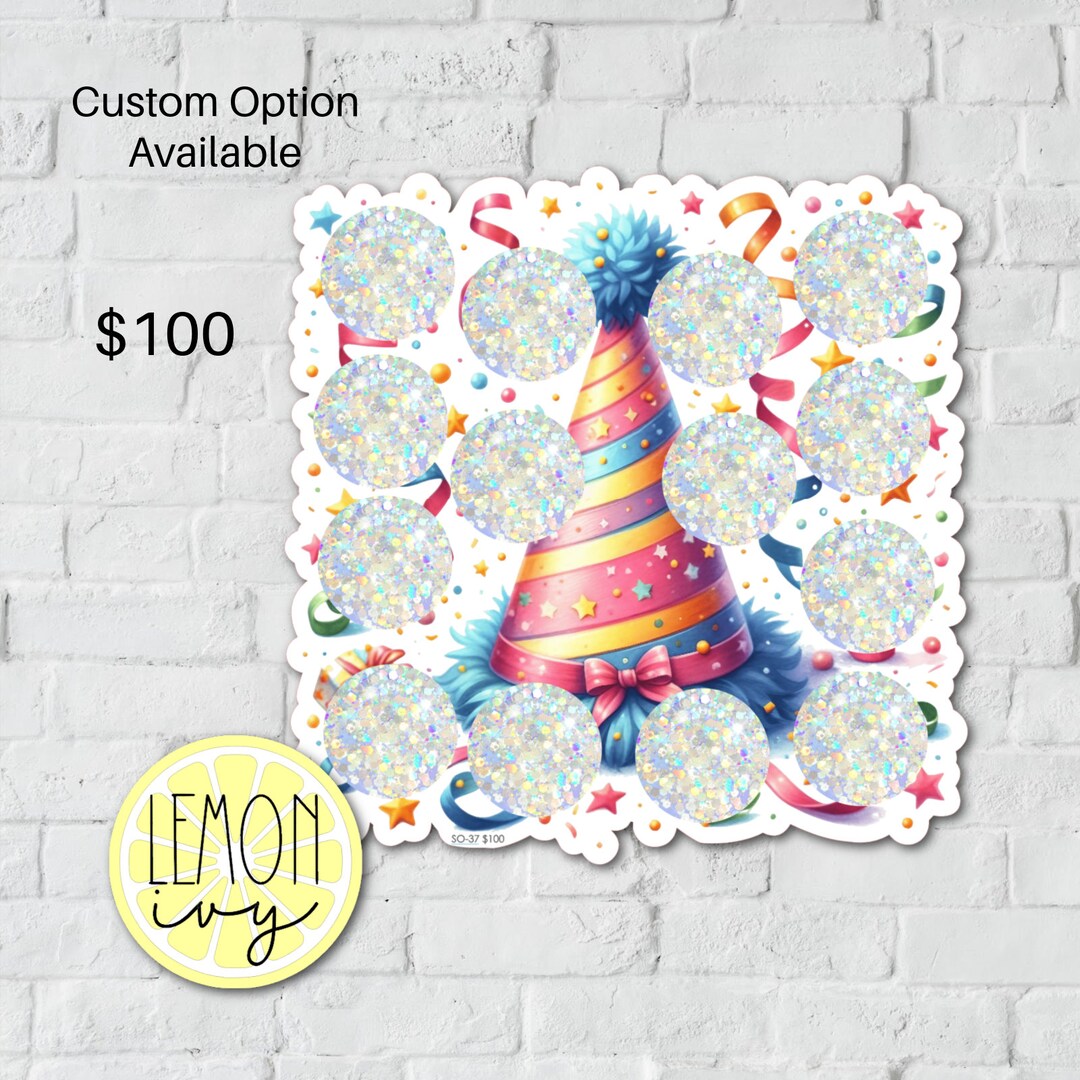 Birthday Scratch off Savings Challenge, Birthday Savings Challenge ...