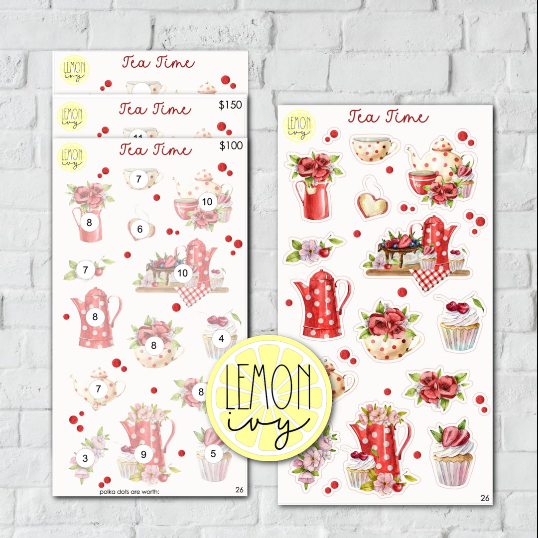 Tea Time Sticker Savings Challenge, Savings Challenge, Savings ...