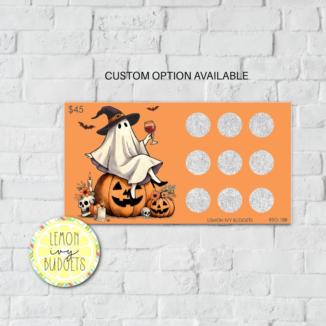 Halloween Scratch off Savings Challenge, Savings Challenge, Savings ...