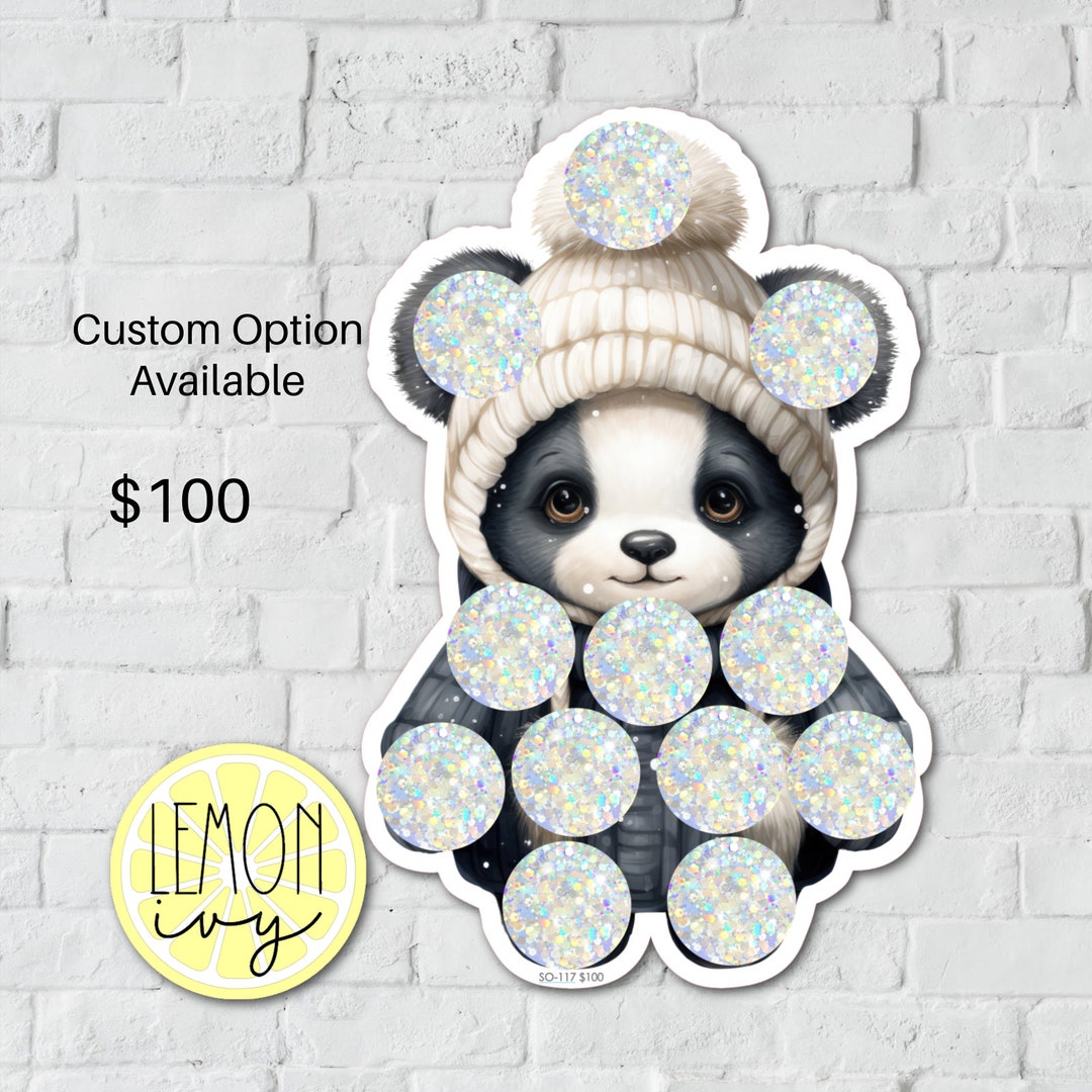 Panda Scratch off Savings Challenge, Winter Savings Challenge, Savings ...