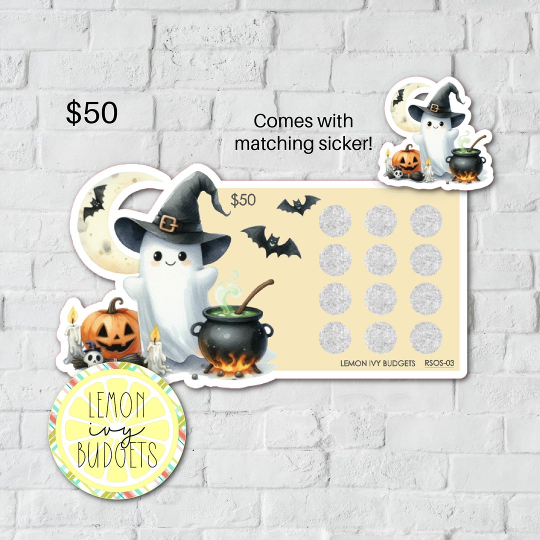 Halloween Scratch off Savings Challenge, Autumn Savings Challenge ...