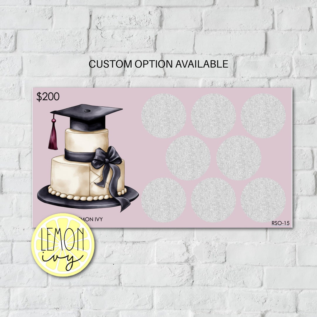 Graduation Scratch off Savings Challenge, Graduation Savings Challenge ...