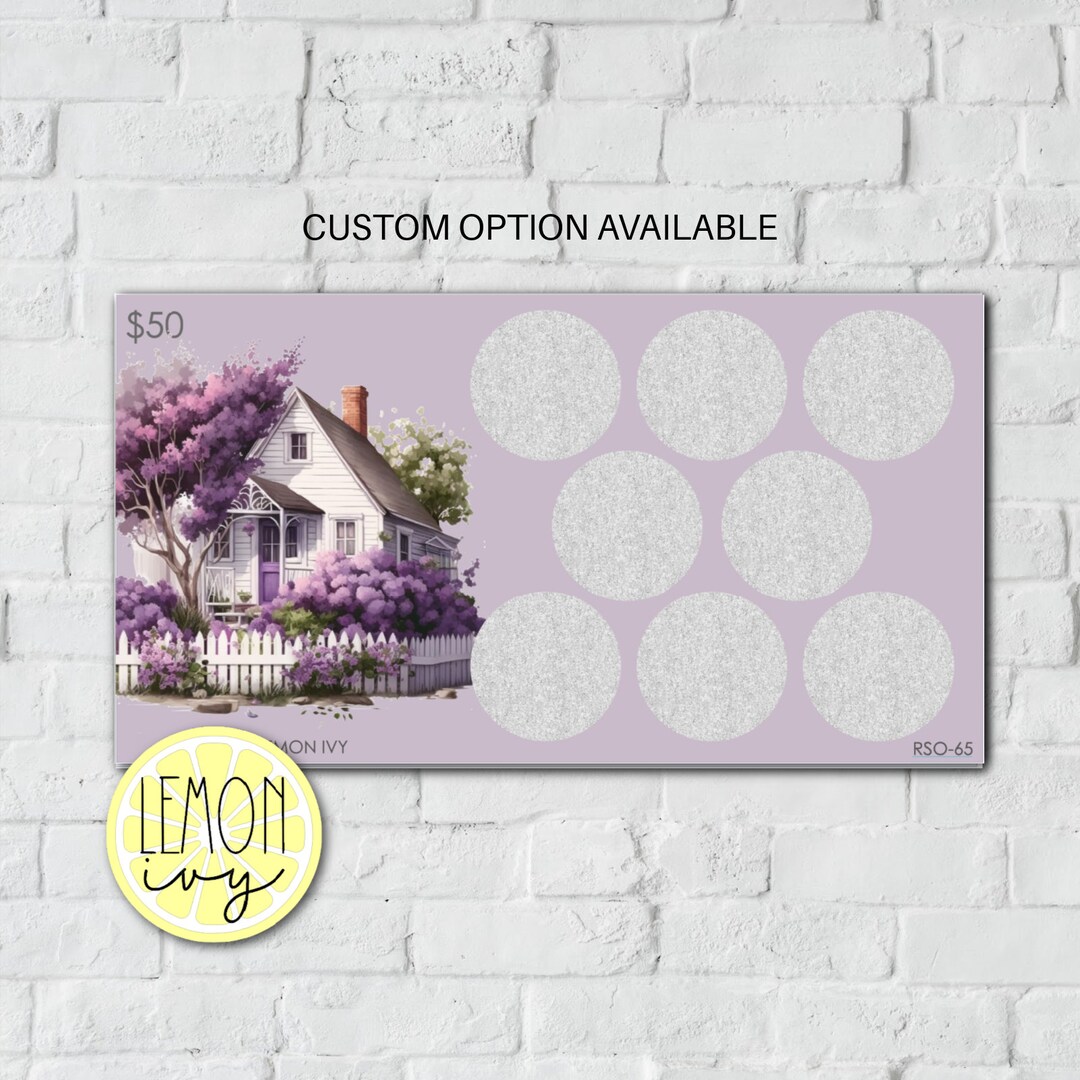 Lavender Spring Scratch off Savings Challenge, Savings Challenge ...