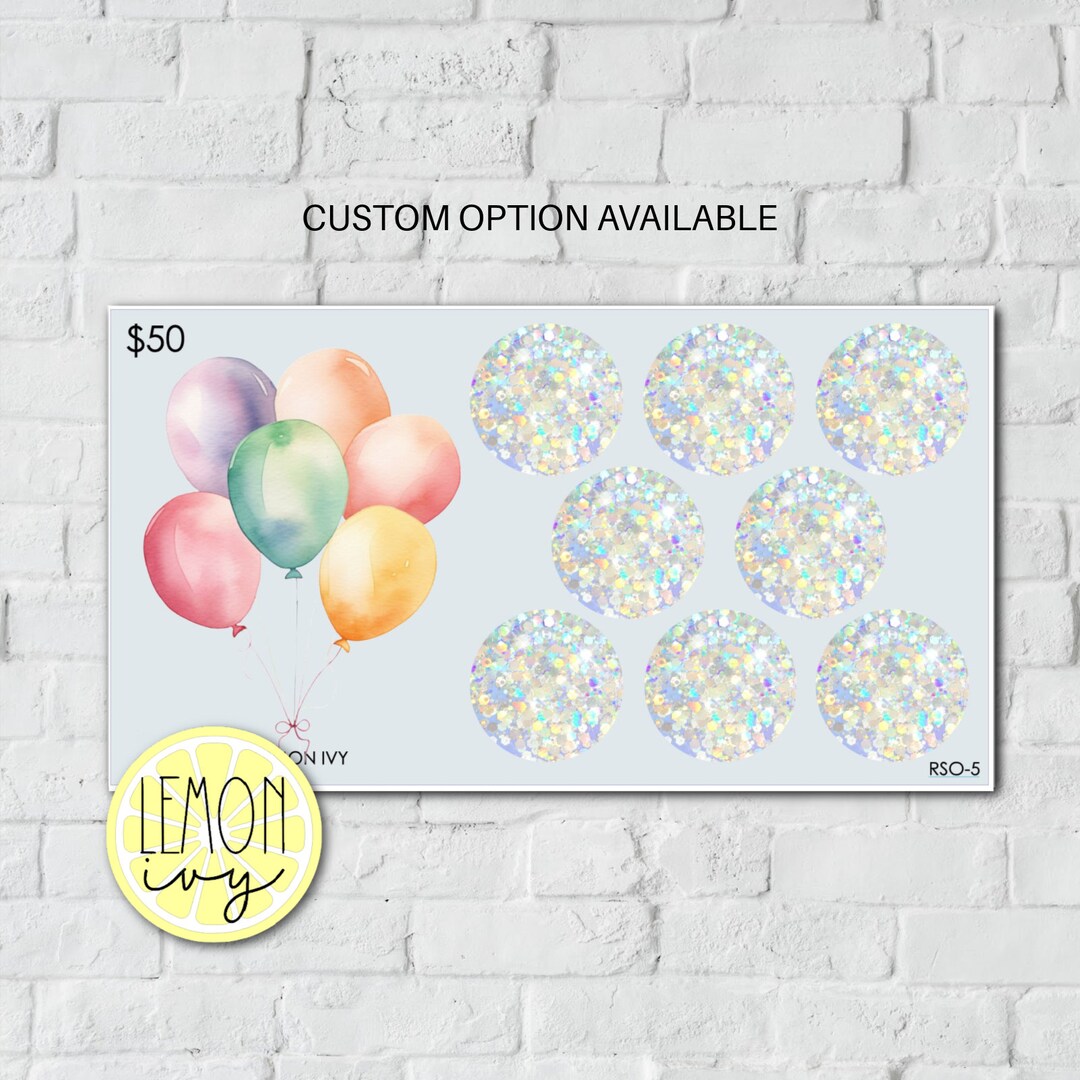 Birthday Scratch off Savings Challenge, Birthday Savings Challenge ...