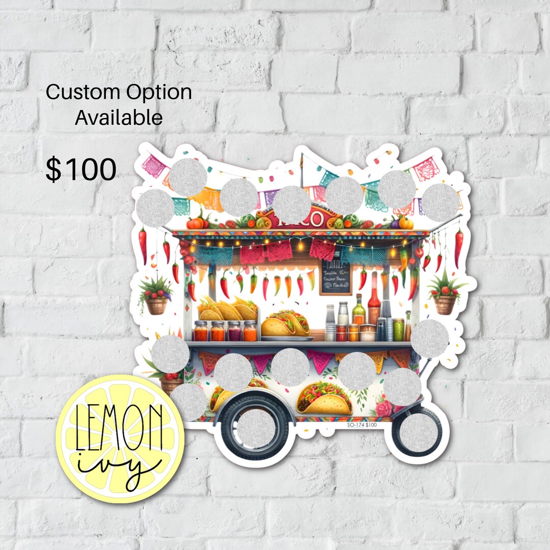 Taco Cart Scratch off Savings Challenge, Taco Savings Challenge ...