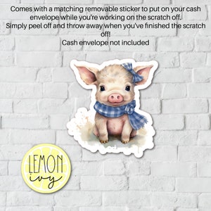 Piglet Scratch off Savings Challenge, Pig Savings Challenge, Savings ...