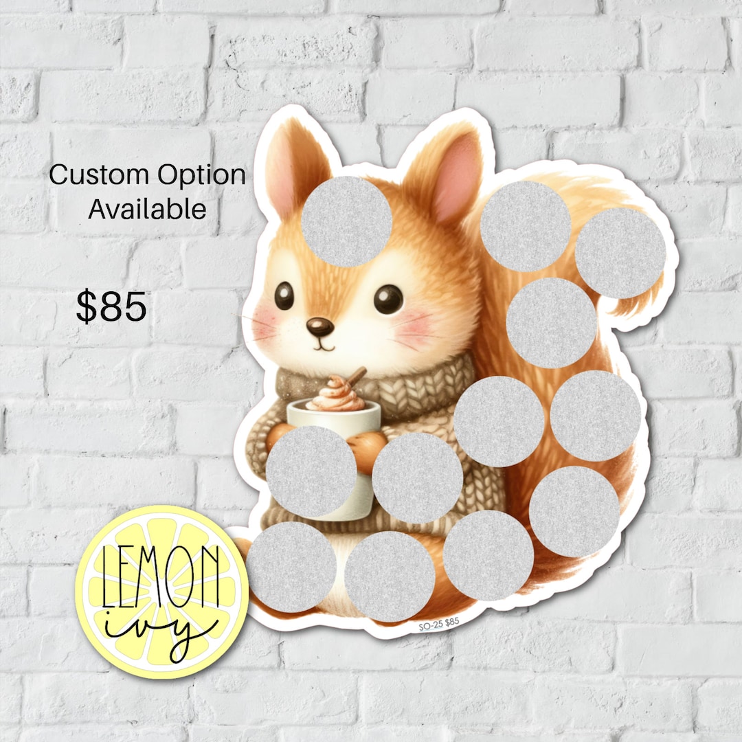 Squirrel Scratch off Savings Challenge, Savings Challenge, Savings ...