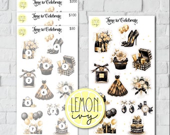 Budget Stickers, Saving Challenge Tracker Stickers, Mini Savings ...