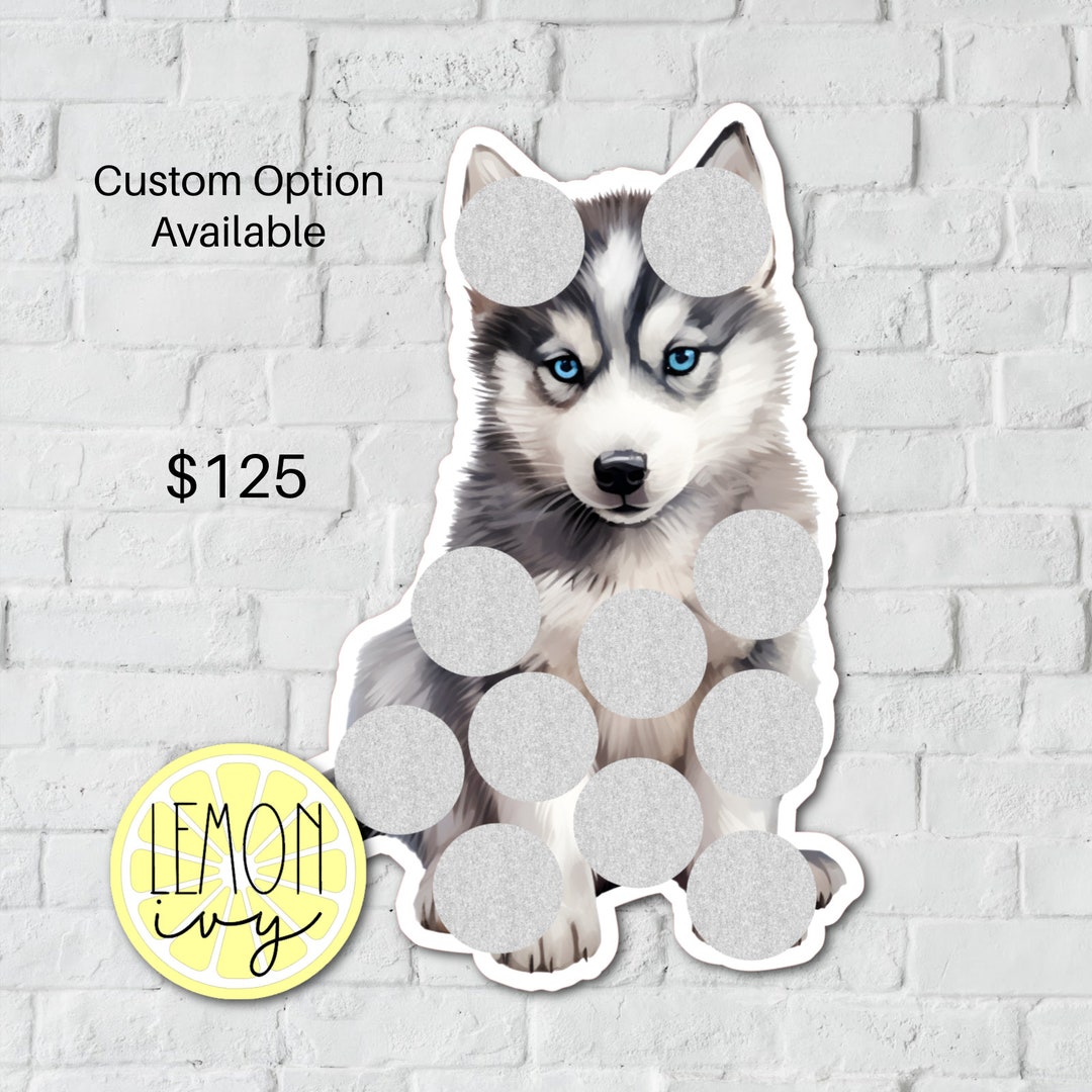 Husky Scratch off Savings Challenge, Dog Savings Challenge, Savings ...