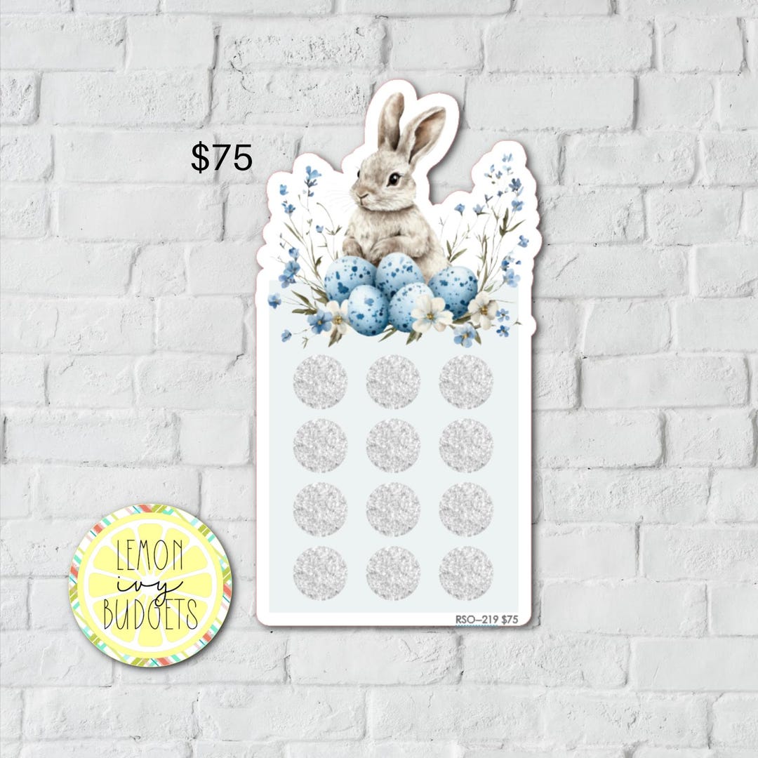 Easter Savings Challenge, Easter Bunny Scratch off Savings Challenge ...
