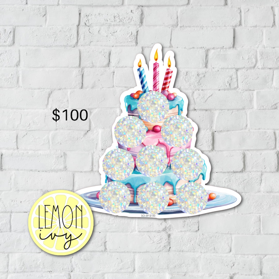 Birthday Scratch off Savings Challenge, Cake Savings Challenge ...