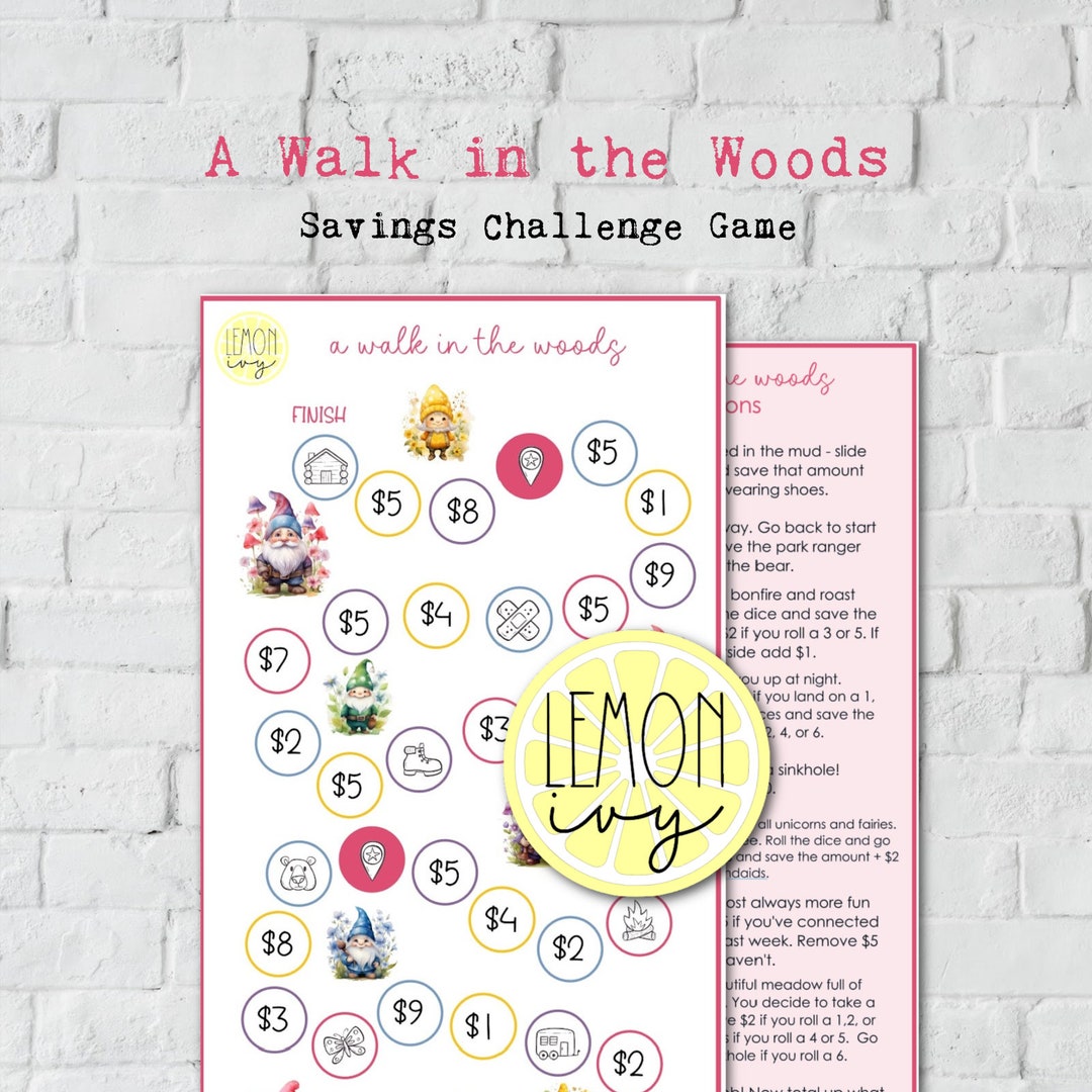 SALE PRINTABLE Game Savings Challenge Game Savings Challenge Dice ...