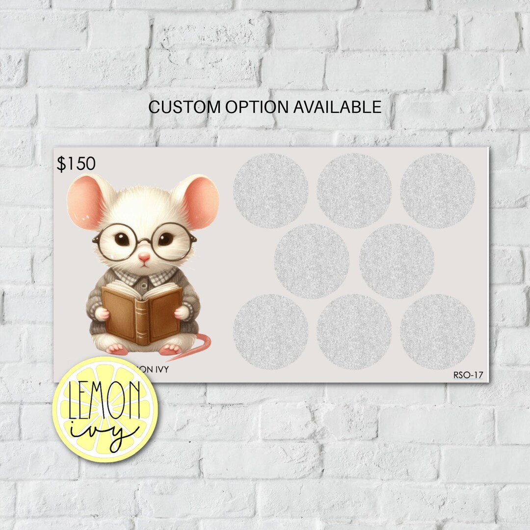 Mouse Scratch off Savings Challenge, Mouse Savings Challenge, Savings ...