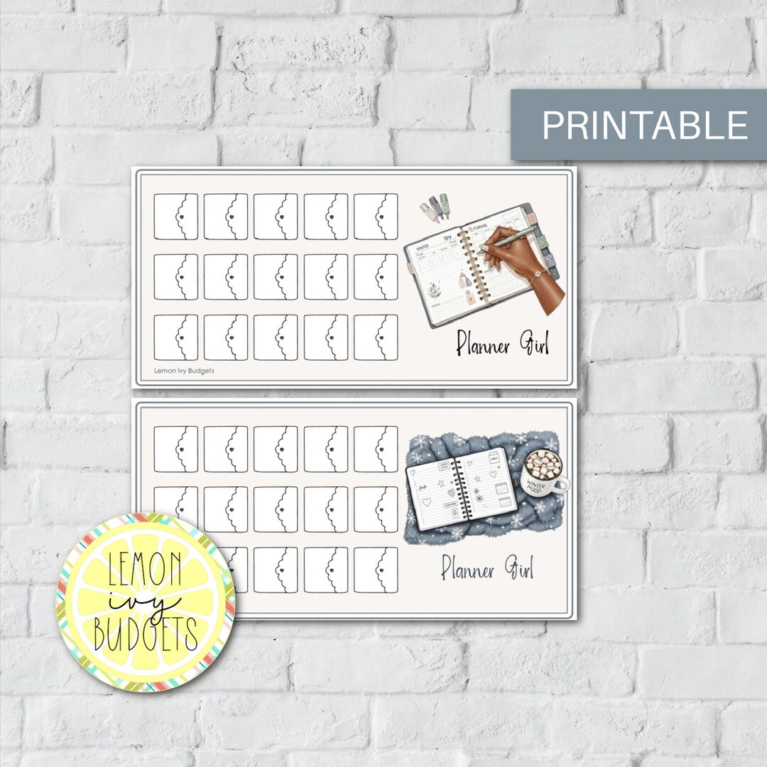 PRINTABLE Planner Girl Savings Challenges, Color in Savings Challenge ...