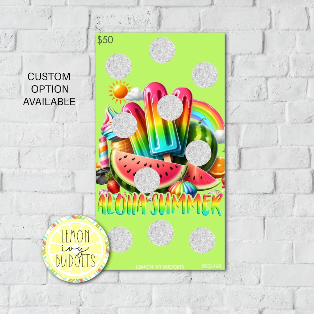 Summer Scratch off Savings Challenge, Savings Challenge, Savings ...