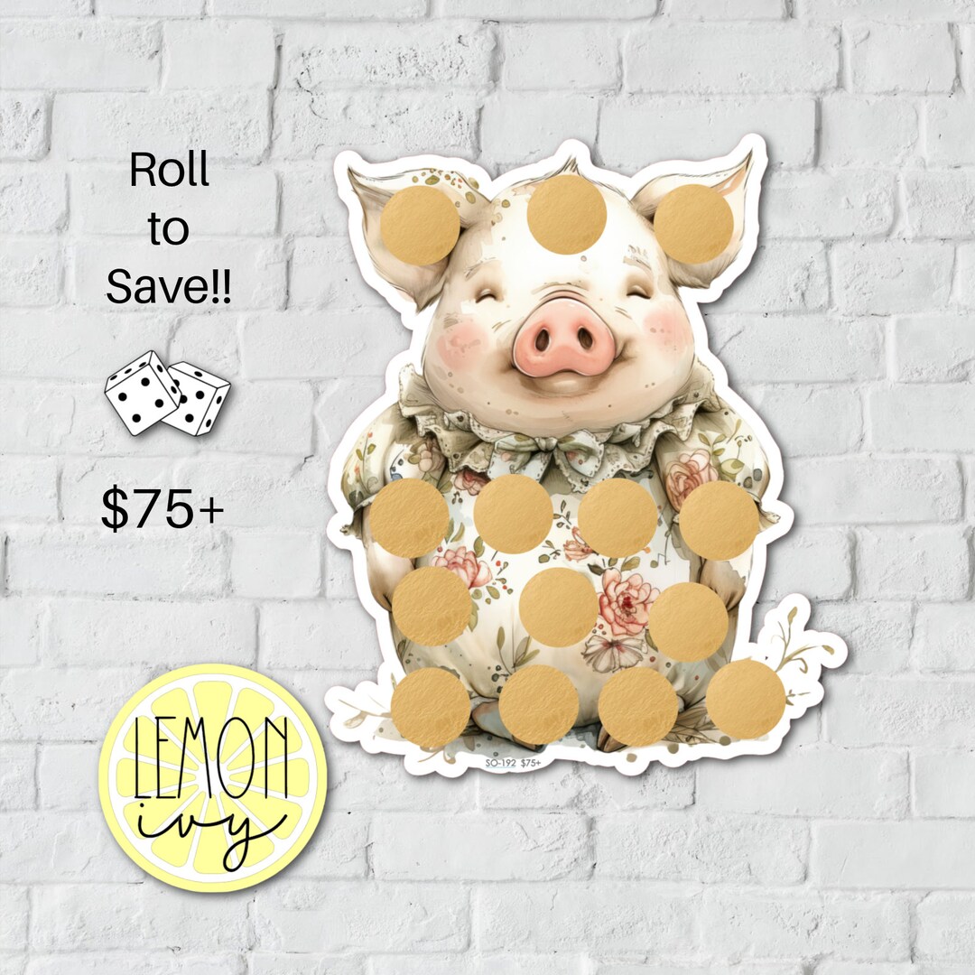 Pig Scratch off Savings Challenge, Savings Challenge, Savings Challenge ...