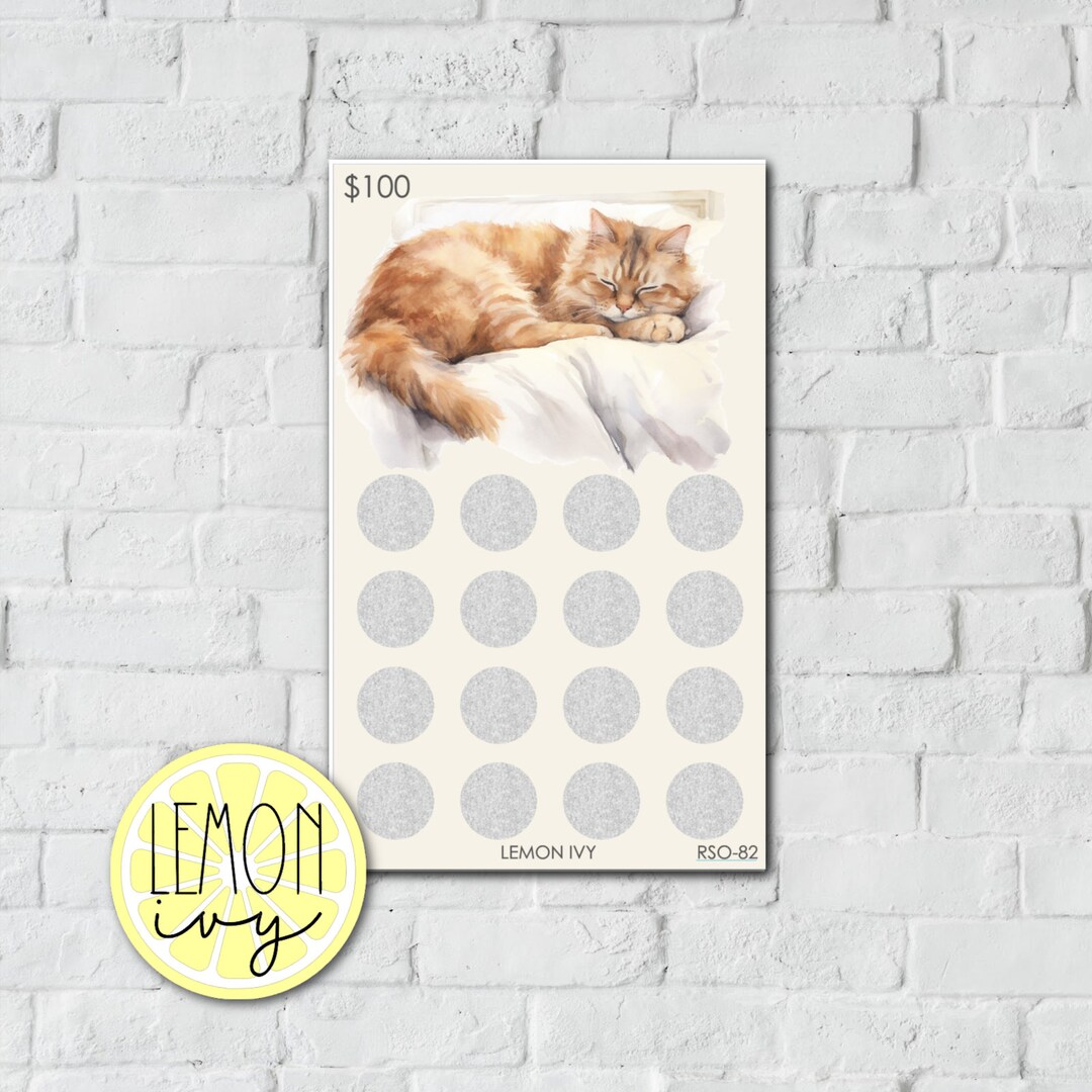 Cat Scratch off Savings Challenge, Savings Challenge, Savings Challenge ...