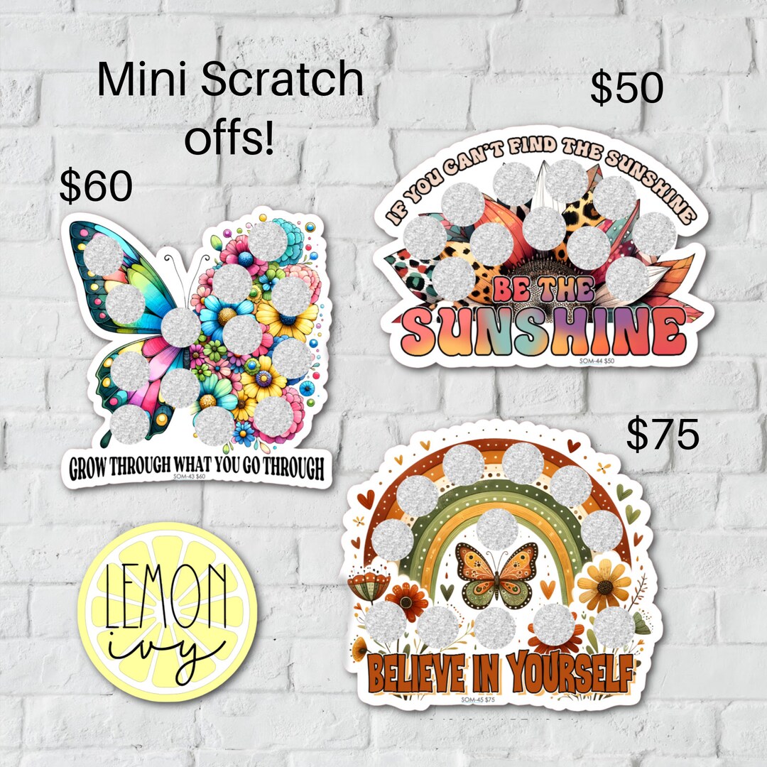 MINI Positive Quotes Scratch off Savings Challenge, Savings Challenge ...