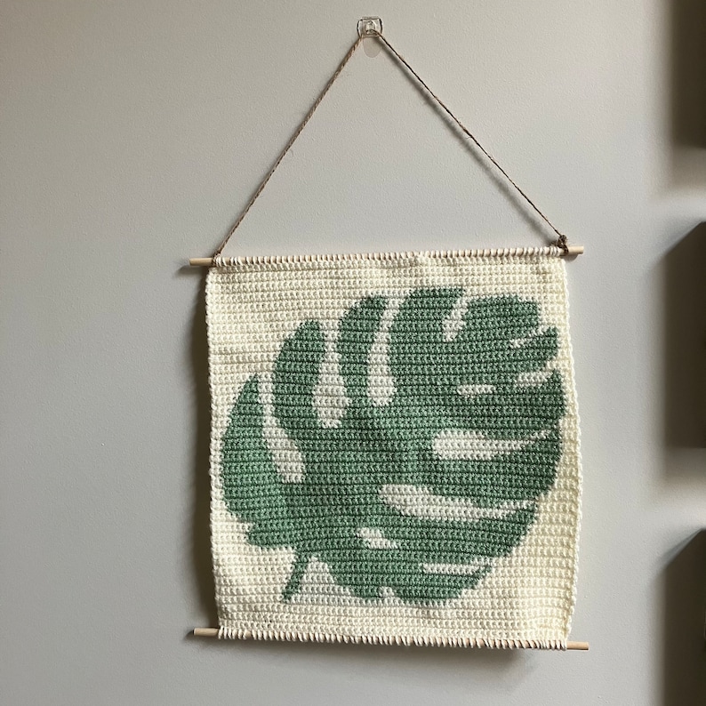 Monstera Leaf Crochet Wall Hanging/tapestry [PDF PATTERN ONLY] - Etsy