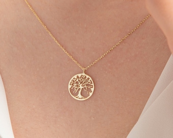 Gold Tree Pendant | Etsy