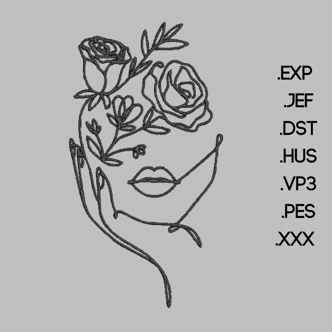 Women Line Art Embroidery - Etsy