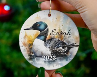 Loon Ornament Realistic Carved Wooden Loon Christmas - Etsy