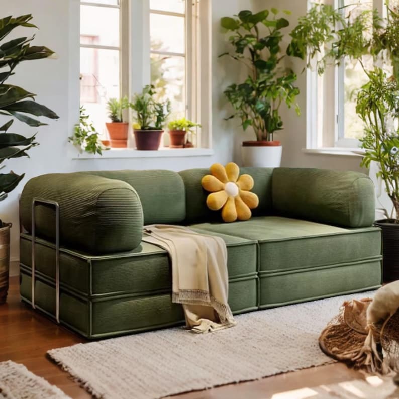 Custom Made-to-order Modular Floor Sofa Set Dual Base With Angled ...