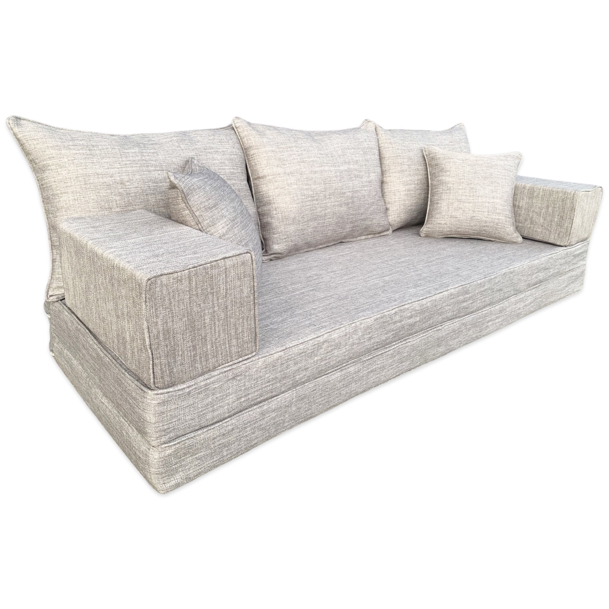 Grey Natural Linen Sofa Set Bohemian Lounge Seating, Arabic Majlis ...