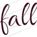 Cursive Fall Wording Clip Art Design Instant Digital Download Svg, Jpg ...