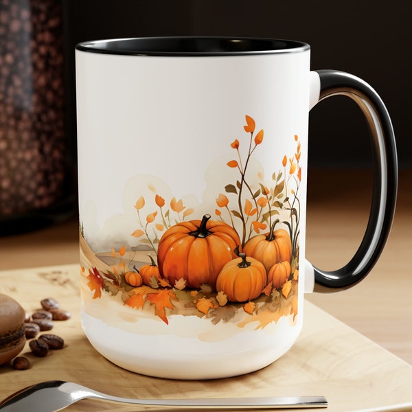 Large Ceramic Autumn Mug - Etsy