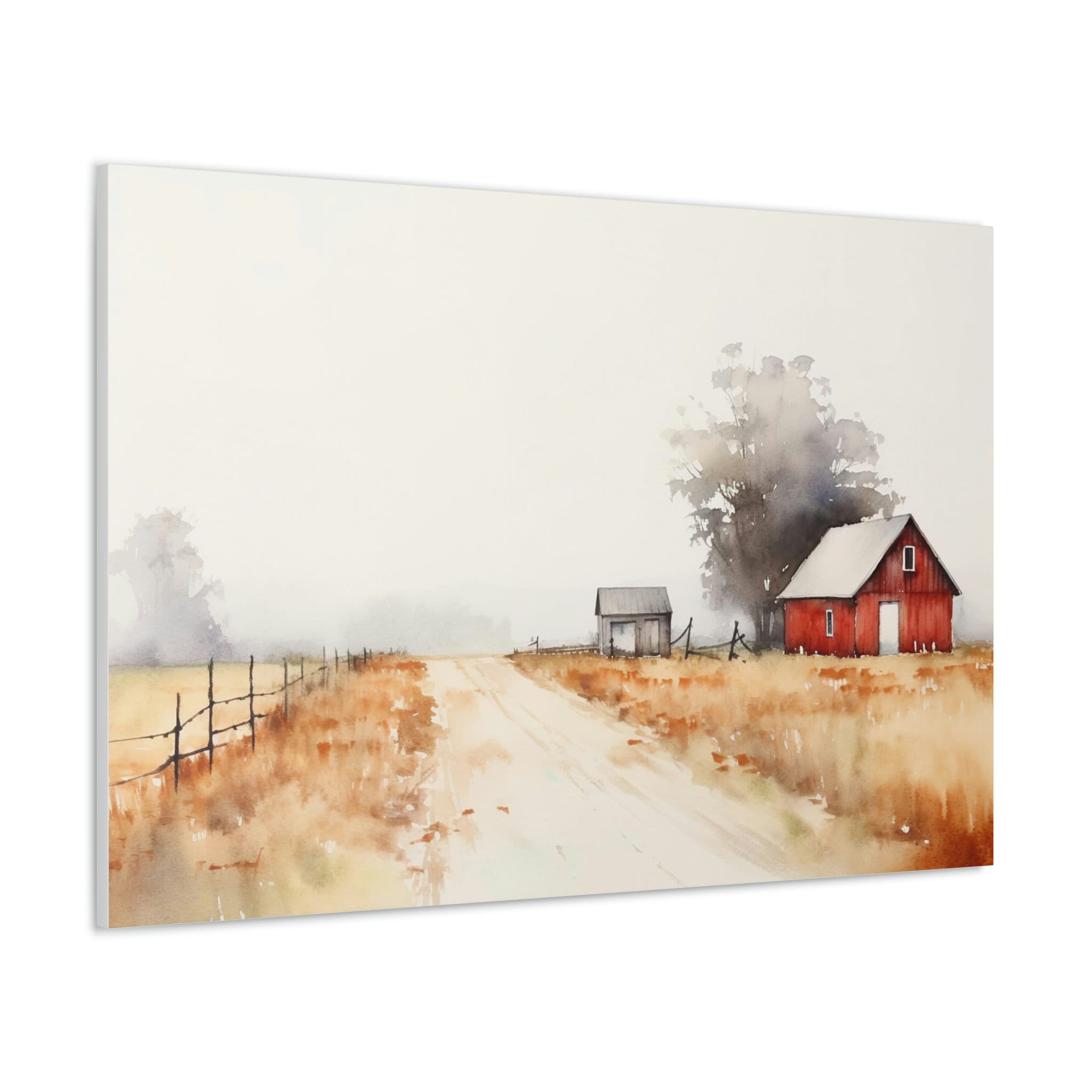 Modern Farmhouse Landscape Canvas Art Print High-quality - Etsy