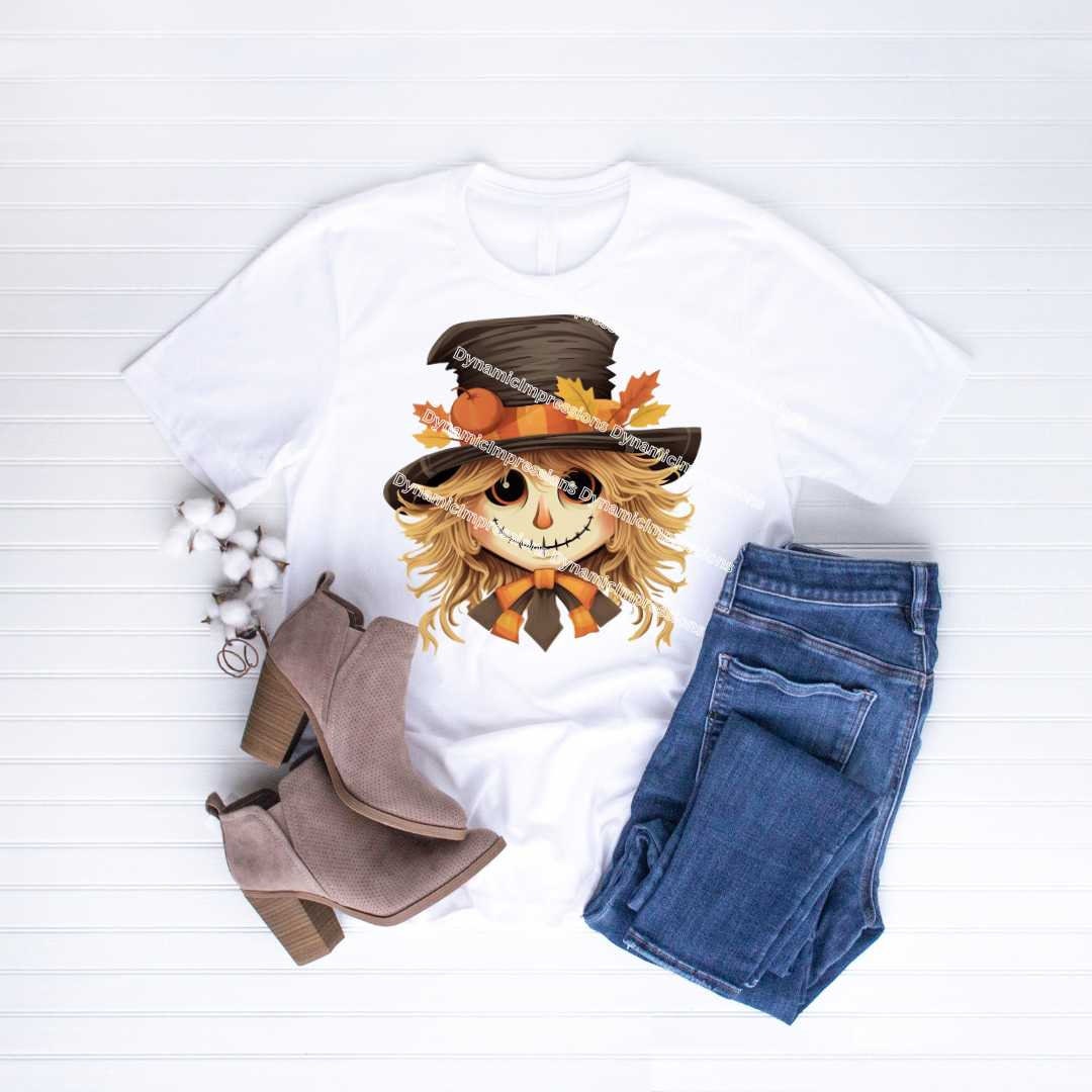 Whimsical Fall Scarecrow Face SVG Clipart | Autumn Harvest Graphics ...