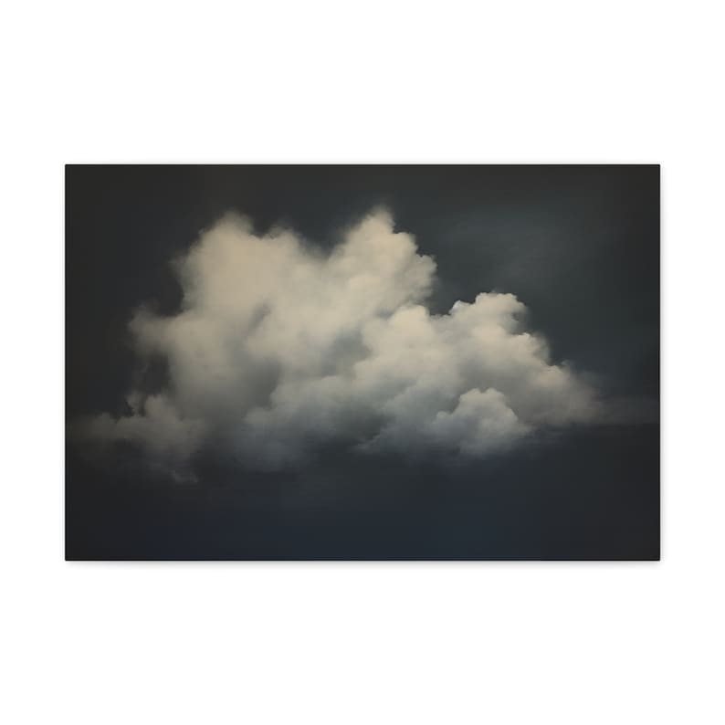 Dark Sky Abstract Cloud Painting on Gallery-wrapped Canvas ...