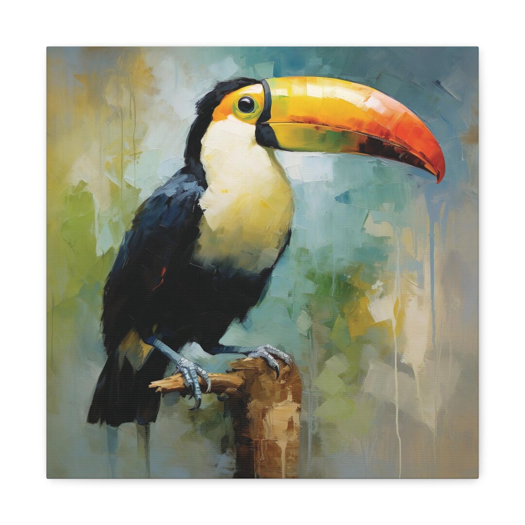 Mystical Toucan Perch Abstract Bird Art Avian Artwork Tropical Bird ...