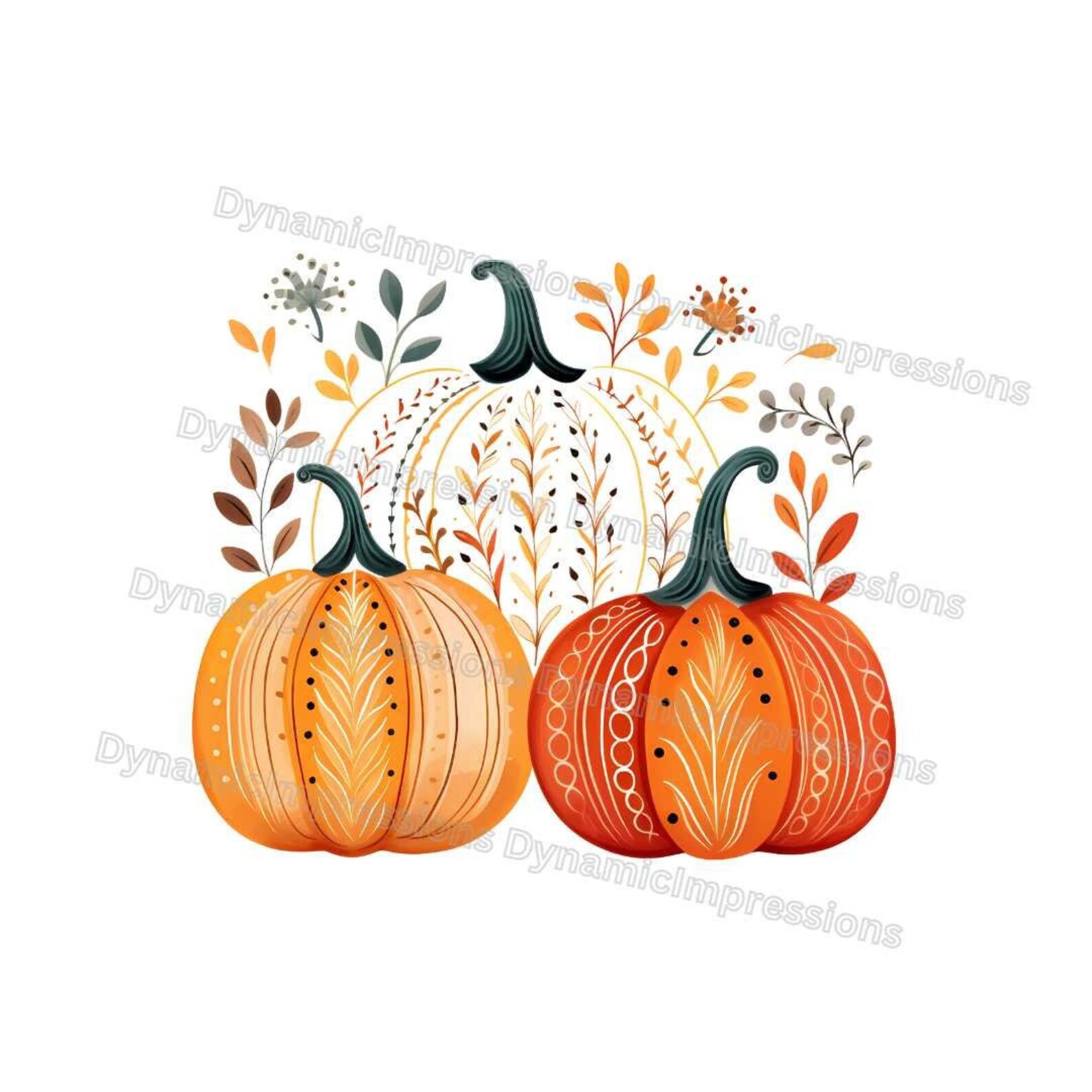 Fall Boho Pumpkins High Quality Clip Art | Instant Download | Sweaters ...
