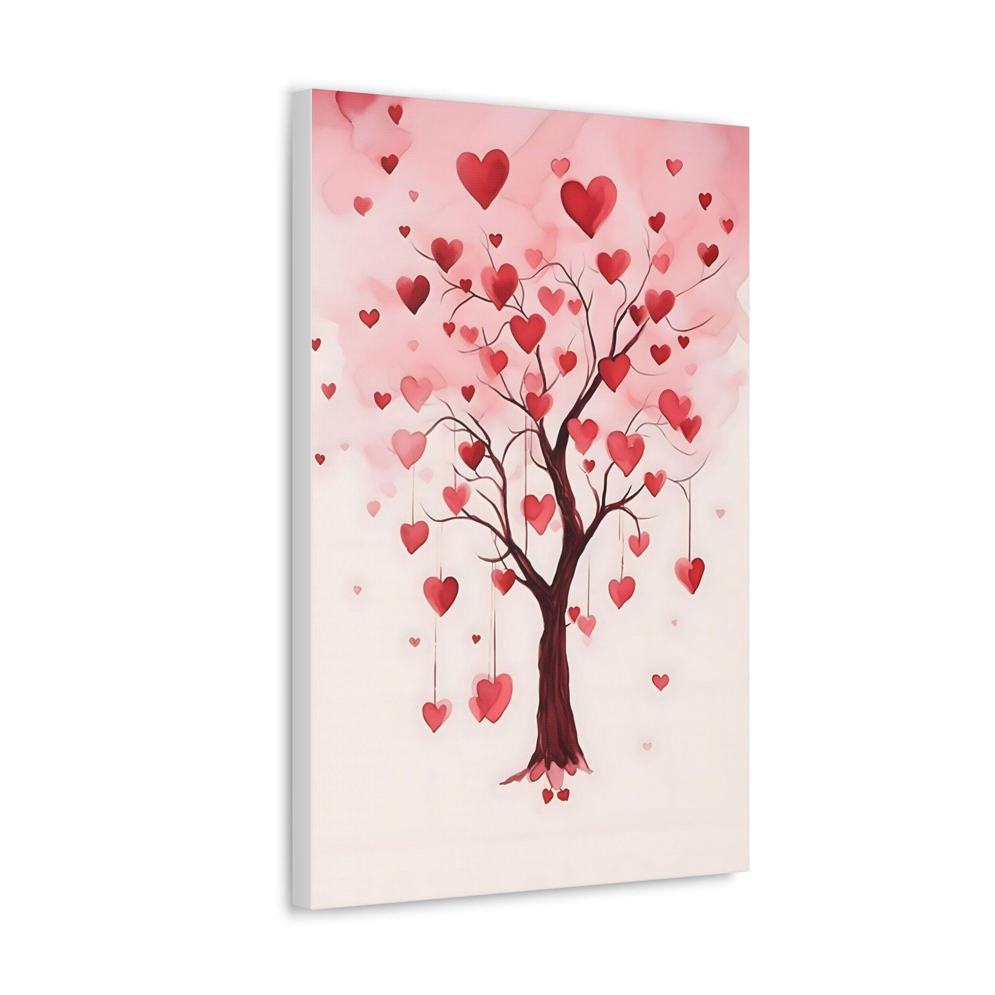 Red Pink Hearts Tree of Love Botanical Heart Foliage - Etsy