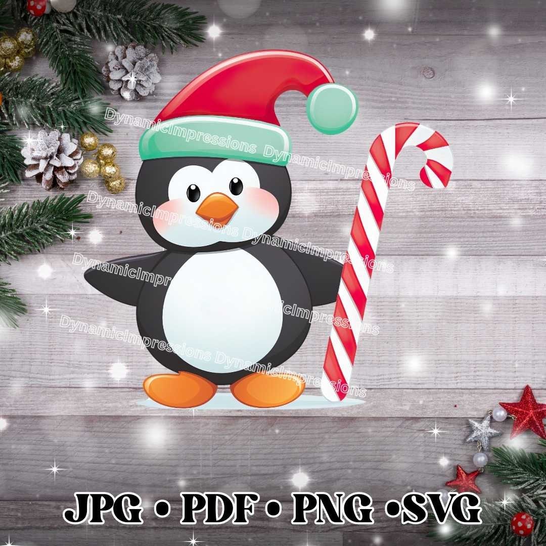Winter Christmas Penguin Clip Art Holiday Greeting Cards, Clothing ...