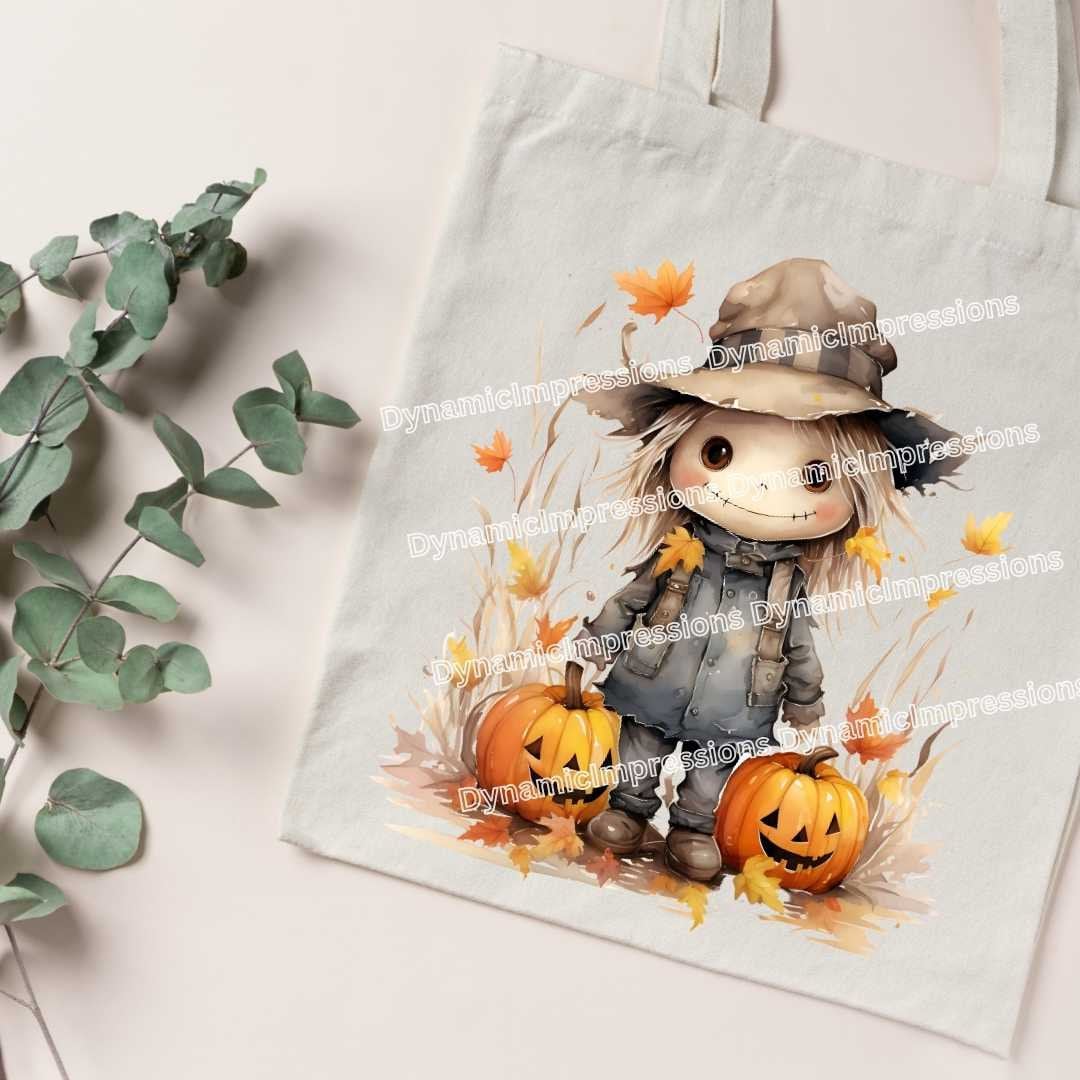 Cute Fall Scarecrow Clipart Pumpkin Autumn Harvest Graphics - Etsy