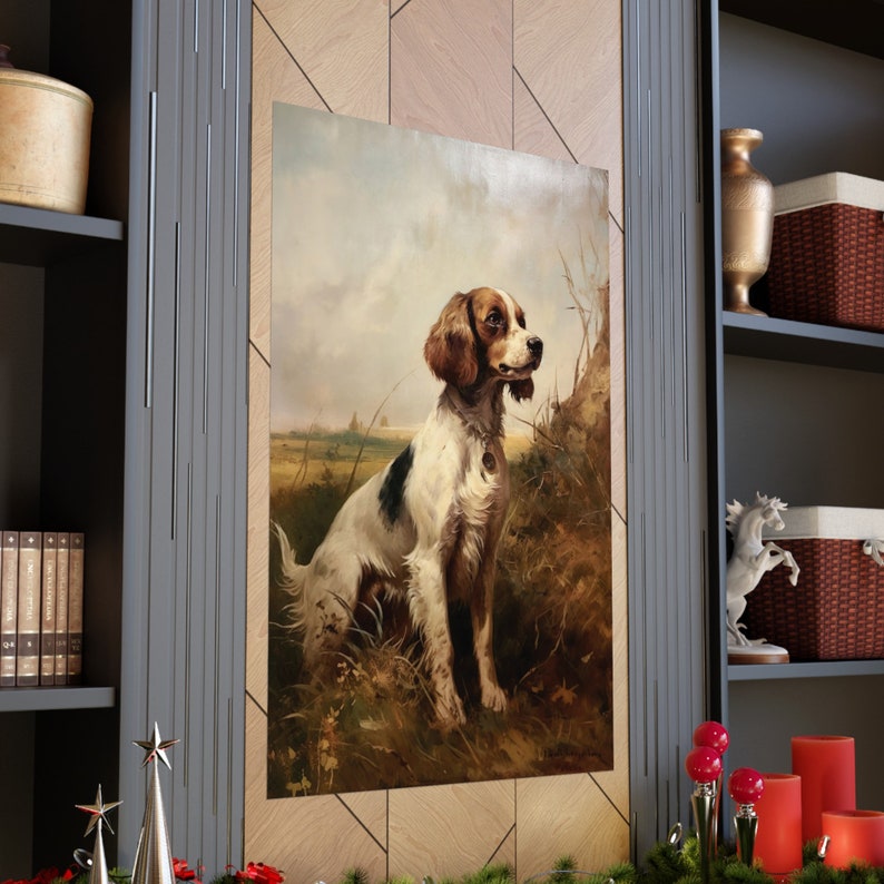 Irish Setter Hunting Dog Oil Painting Print - Unframed Antique Canine ...