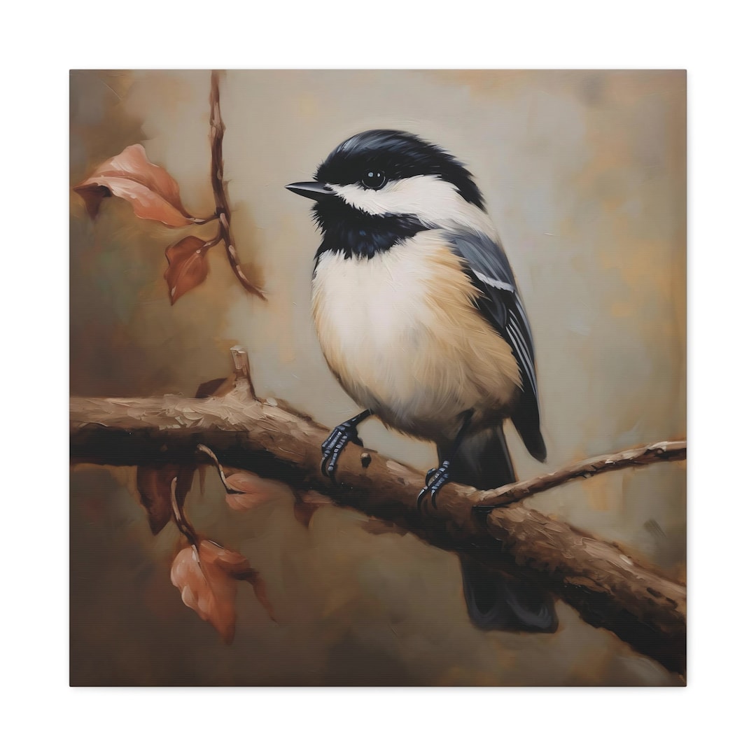 Chickadee Serenade - Abstract Bird Canvas Art - Avian Art - Nature ...