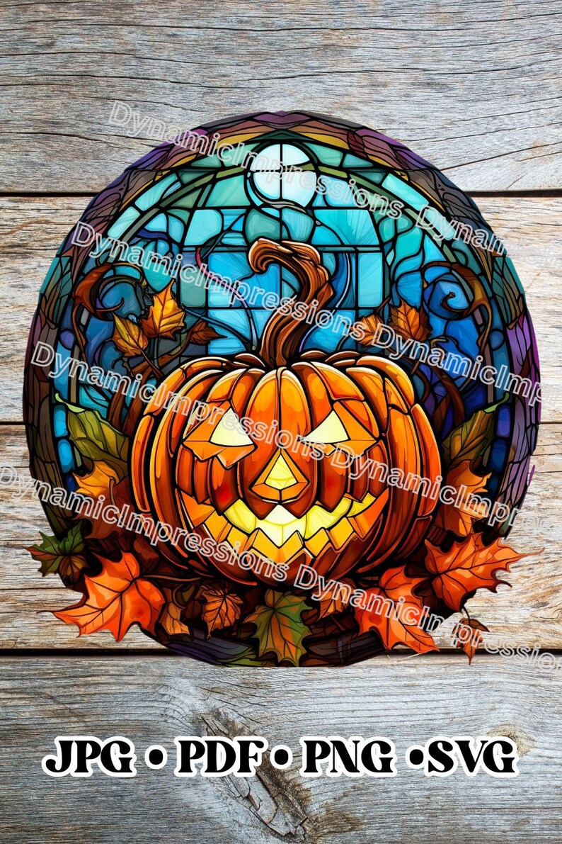 Stained Glass Pumpkin Fall Clip Art | Wreath Signs | Halloween Clip Art ...