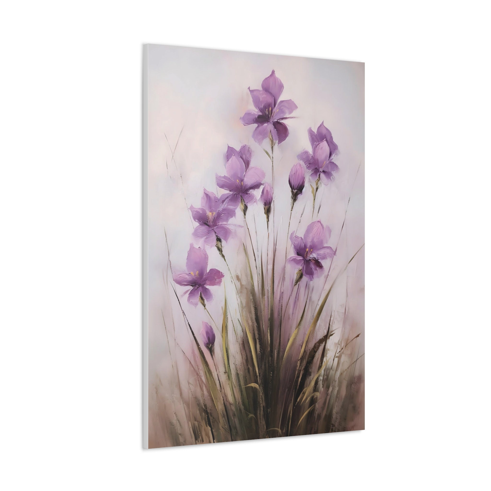 Violet Elegance Oil Painting of Violets Purple Floral Decor February ...