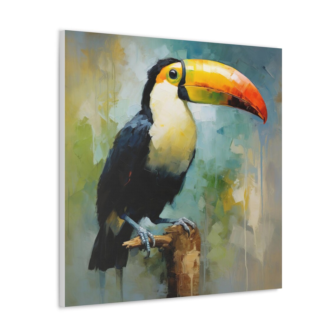 Mystical Toucan Perch - Abstract Bird Art - Avian Artwork - Tropical ...